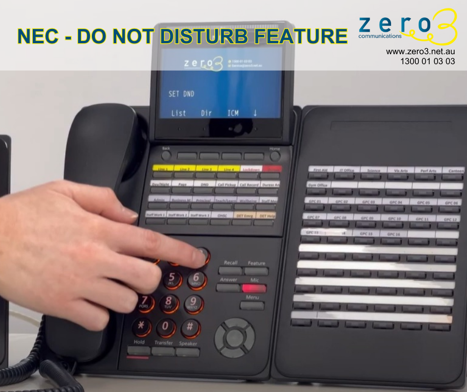 NEC - Do Not Disturb Feature | Zero 3 Communications